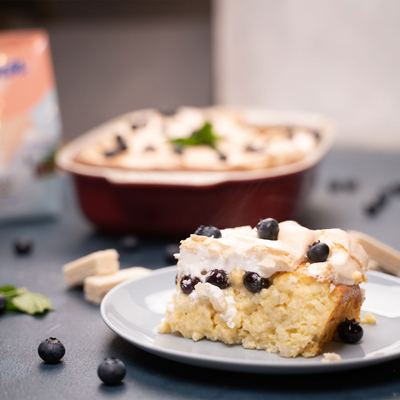 Manner Heidelbeer-Reisauflauf mit Cocos Schnitten - manner.com — AT