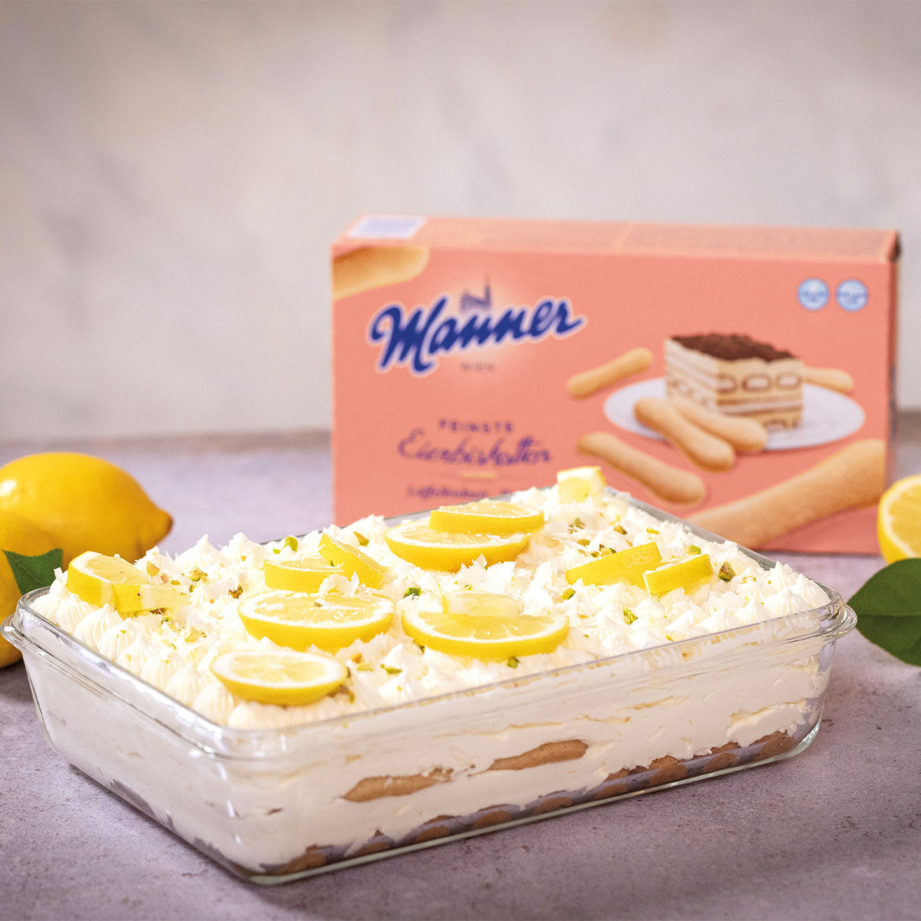 Manner Zitronen-Holunderblüten Tiramisu - manner.com — AT