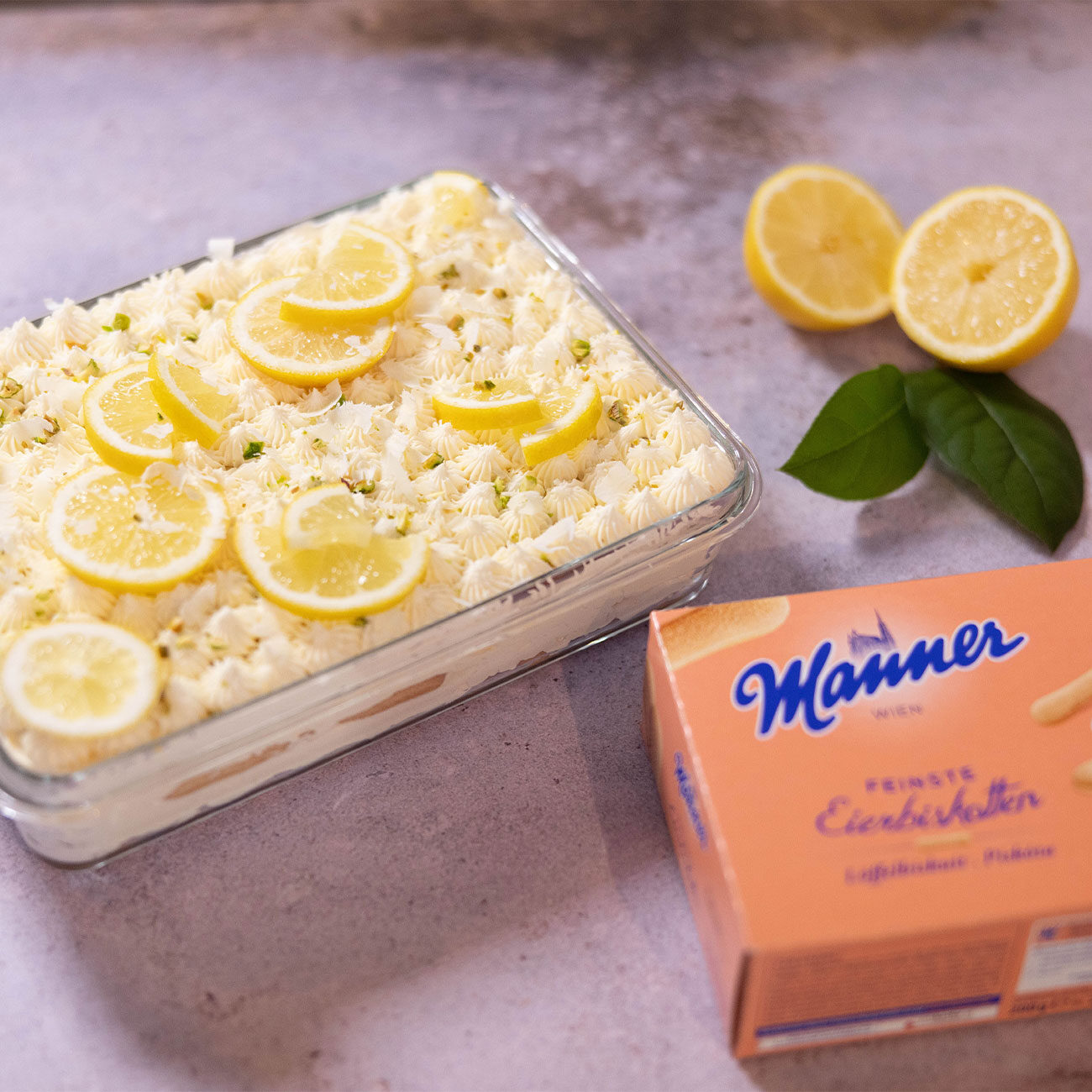 Manner Zitronen-Holunderblüten Tiramisu - manner.com — AT